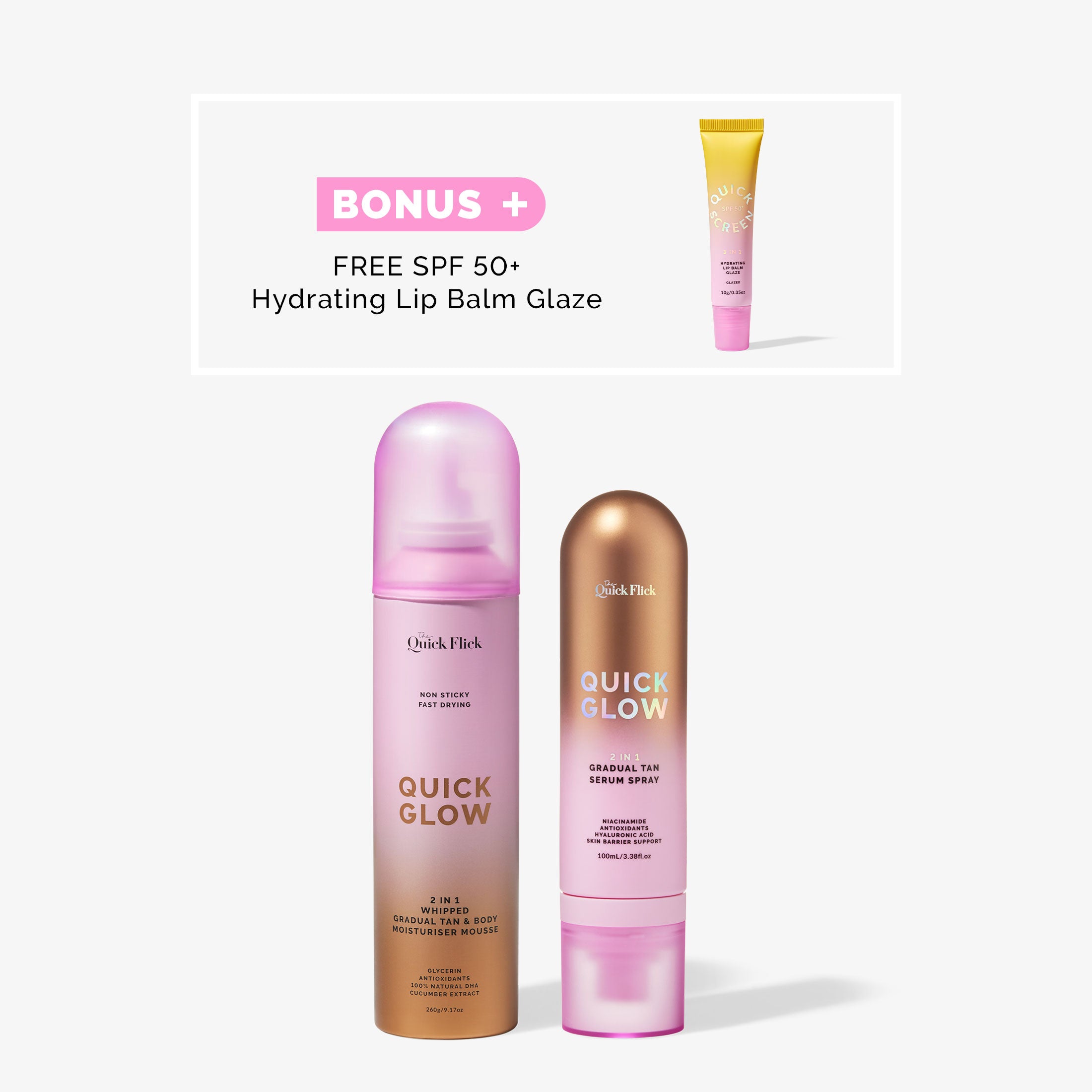 The Quick Flick Quick Glow 2 in 1 Whipped Gradual Tan Body Moisturiser ...