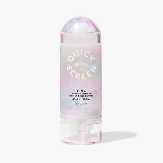 The Quick Flick Quick Screen SPF50 Clear Smoothing Primer & Gel Serum
