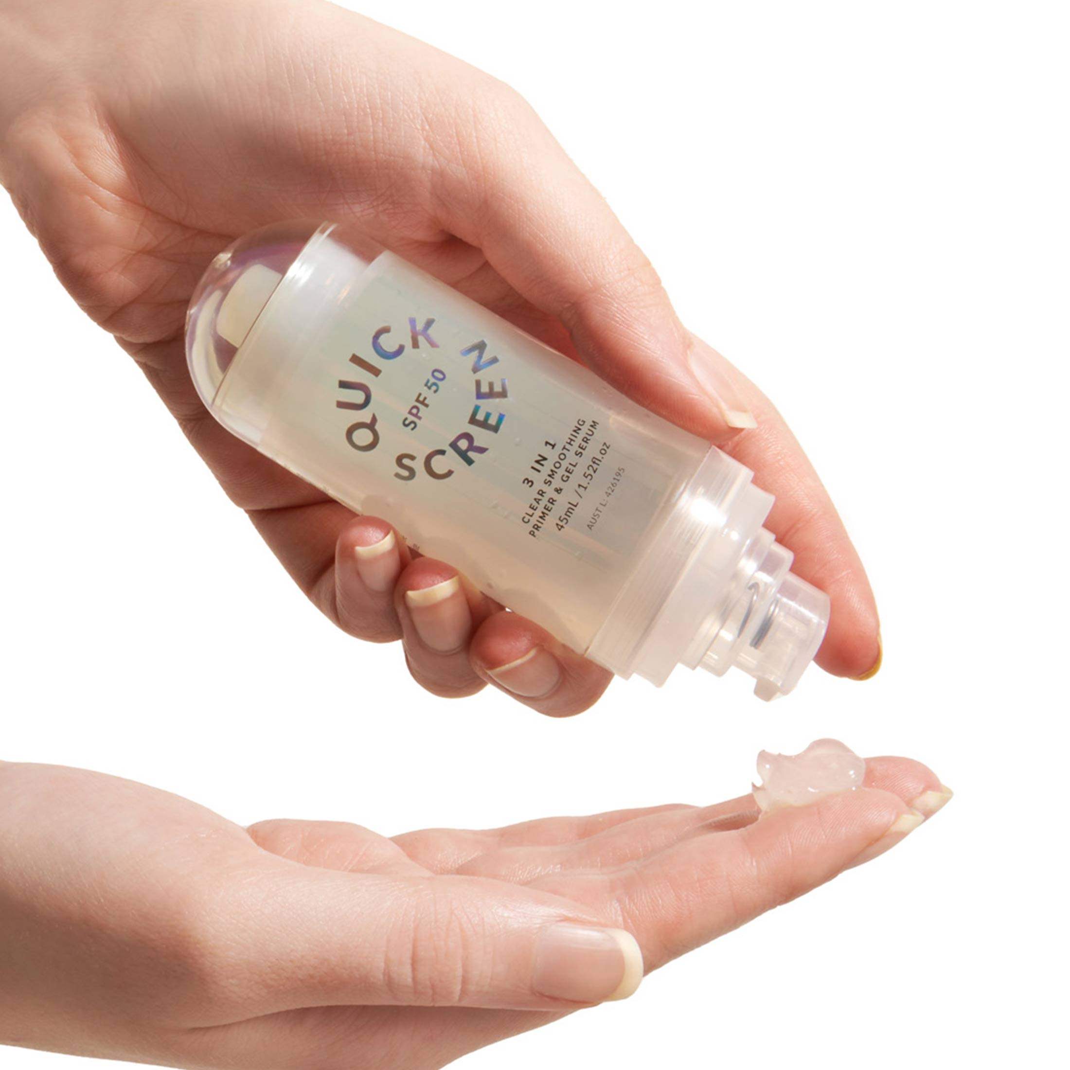The Quick Flick Quick Screen SPF50 Clear Smoothing Primer & Gel Serum